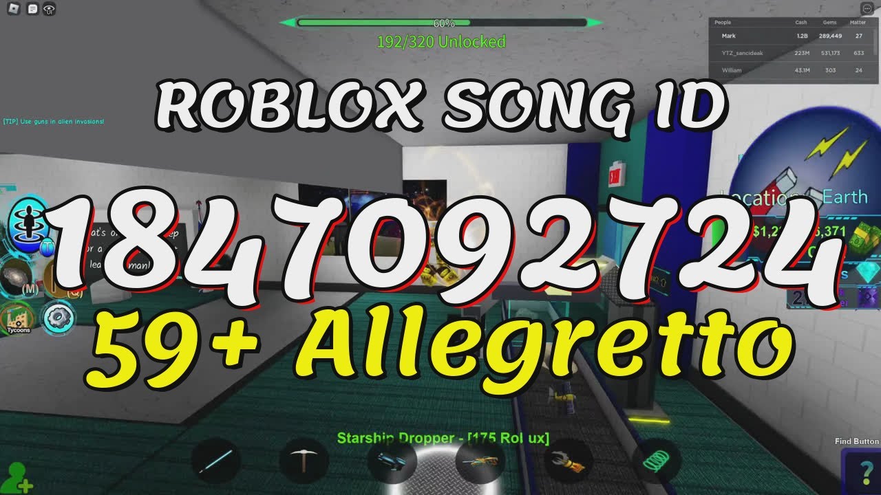 59+ Allegretto Roblox Song IDs/Codes - YouTube