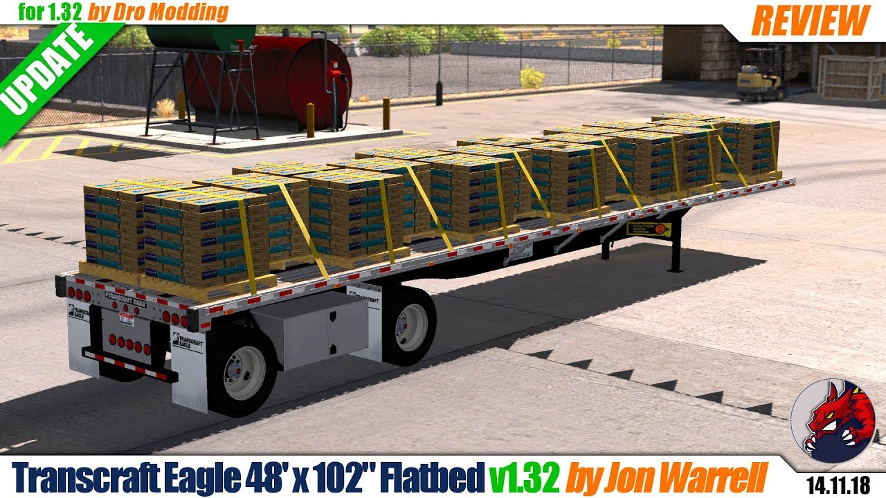 ATS (1.32) | "Transcraft Eagle 48' x 102" Flatbed" v1.32 by Jon Warrell ...