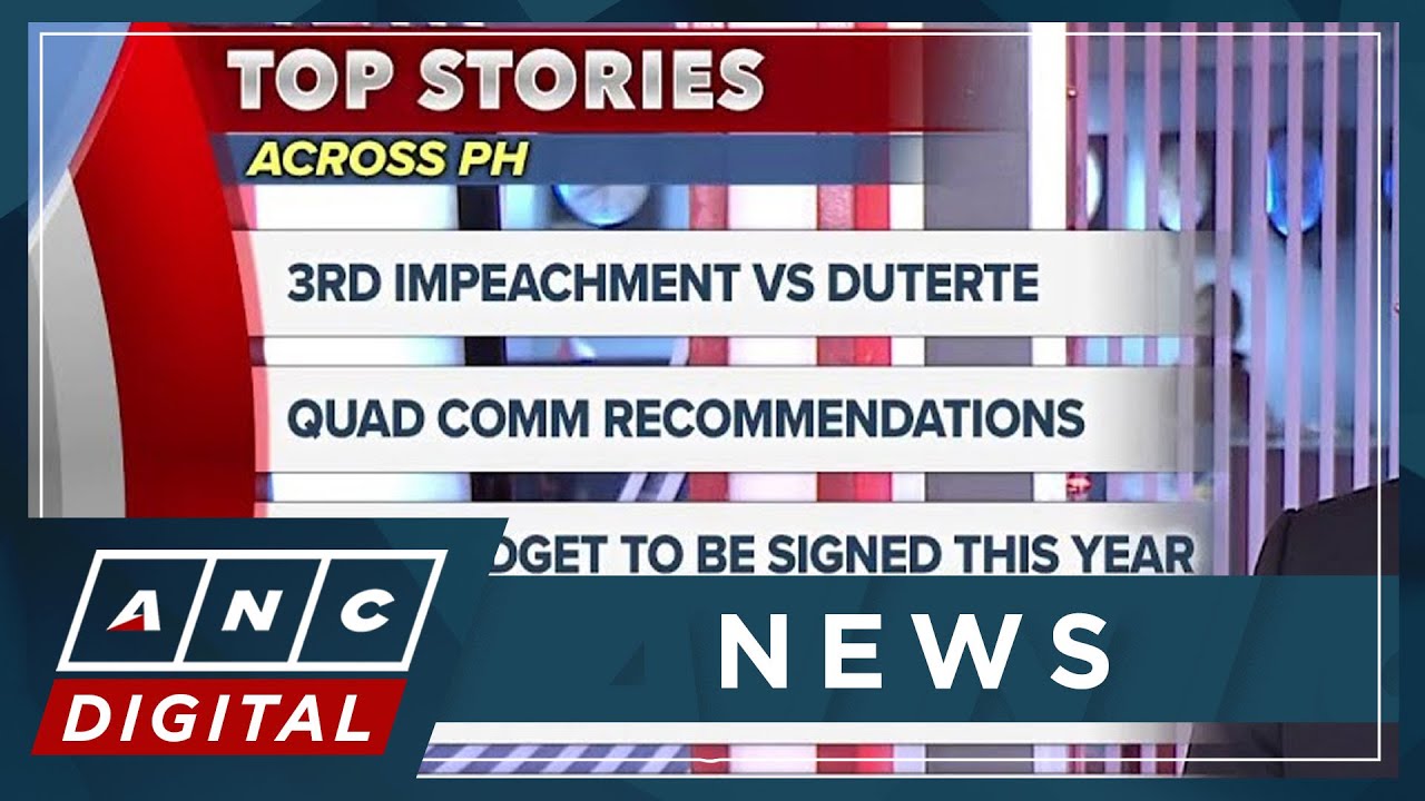 Top stories across PH (Dec. 19): 3rd impeachment case vs VP Duterte ...