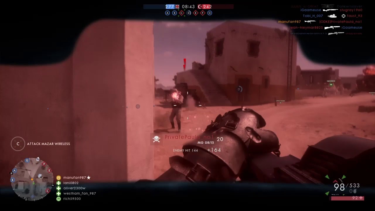 43 sentry killstreak BF1 - YouTube