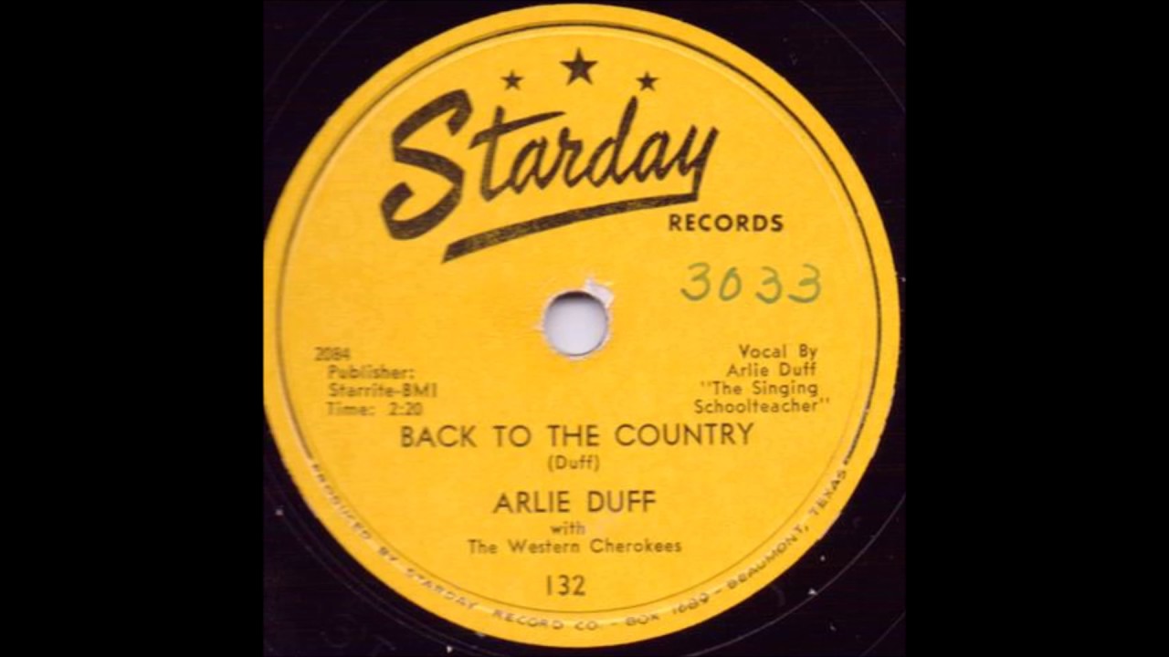 Back To The Country - Arlie Duff - YouTube