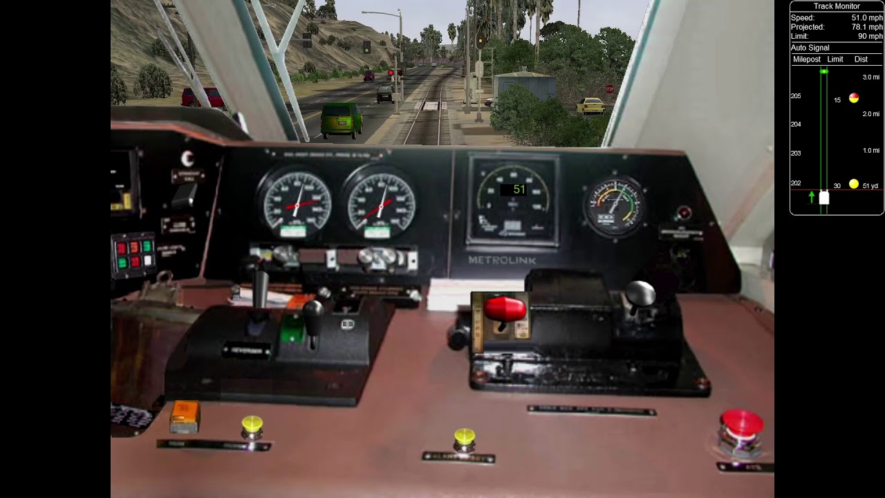 Open Rails - Santa Fe Automatic Train Stop Demo - YouTube