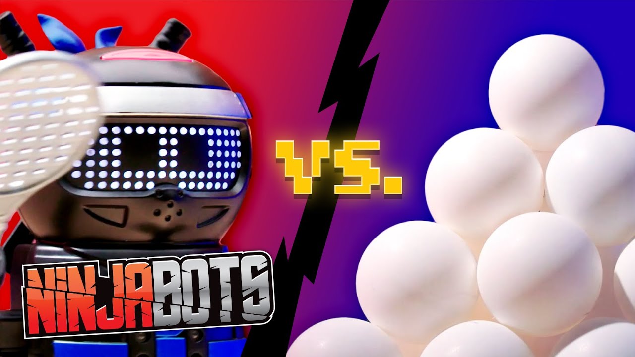 Ninja Bots Vs. Ping Pong Balls! - YouTube
