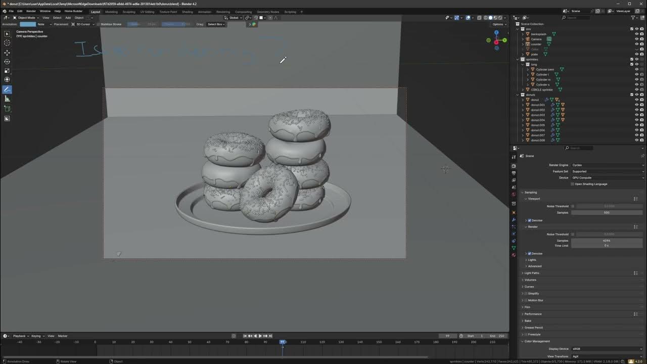 gray colour when rendering? (boolean object not hide on render) - YouTube