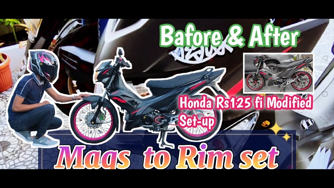Mags to Rim set ...Simpleng set up Honda RS125 Fi Modified 2019 ...