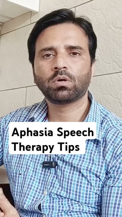Aphasia Speech Therapy Tips - YouTube