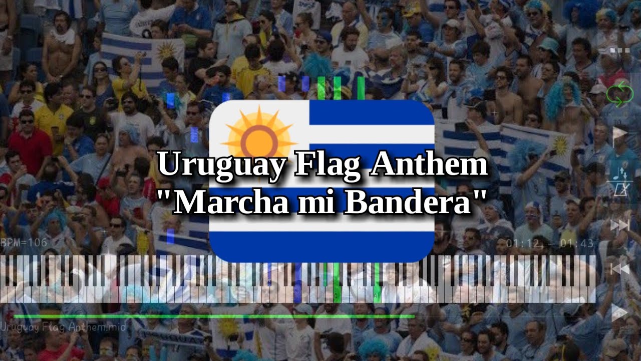 Uruguay Flag Anthem | Marcha mi Bandera - Piano - YouTube