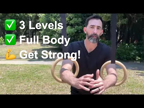 3 Gymnastic Rings Workouts - Beginner, Intermediate, and Advanced