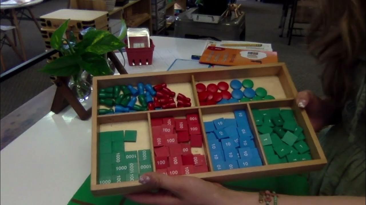 Montessori Addition Stamp Game (with Golden Beads & Stamp Game) - YouTube