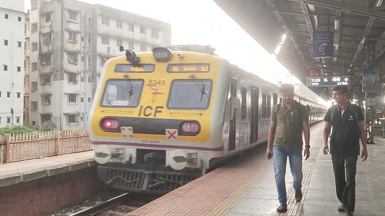 Morning time diva junction railway station train videos | Mumbai local ...