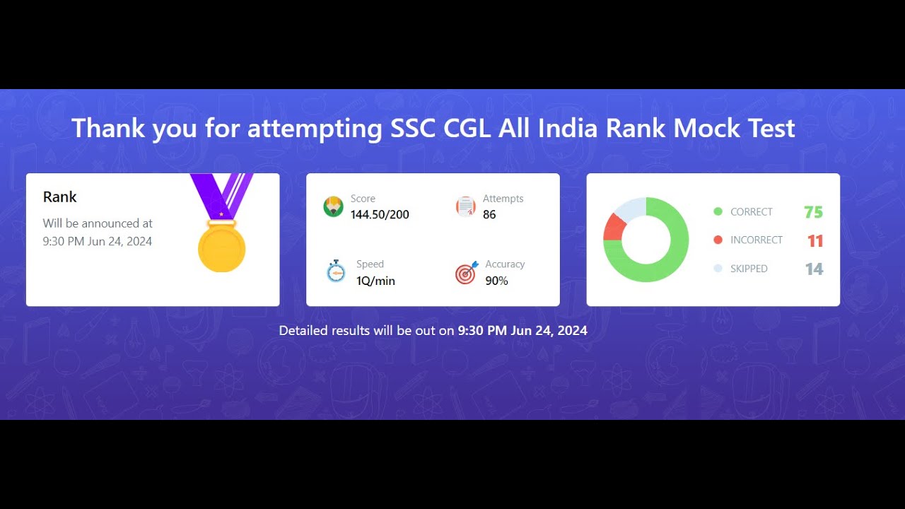 ( FULL MOCK -1) TESTBOOK LIVE MOCK SSC CGL(SSC CGL All India Rank Mock ...