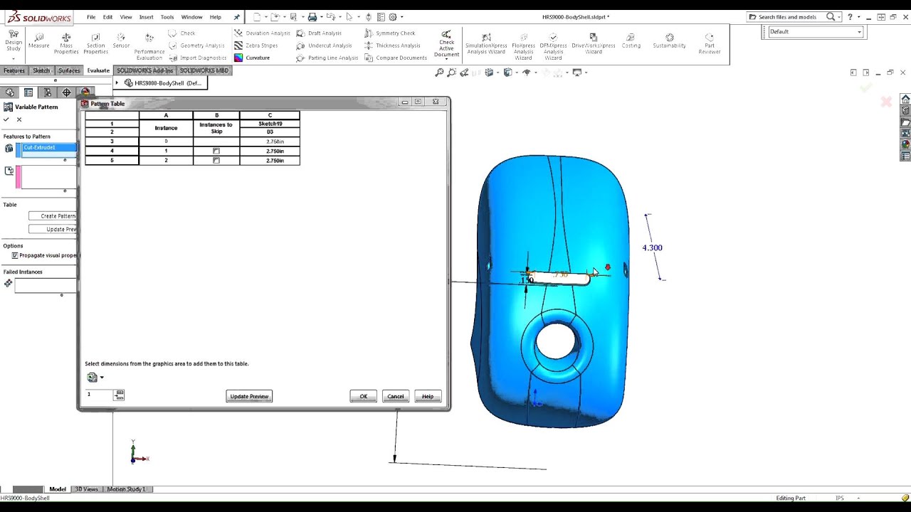 What's New in SOLIDWORKS 2016: Enhancements for the Variable Pattern Feature - YouTube