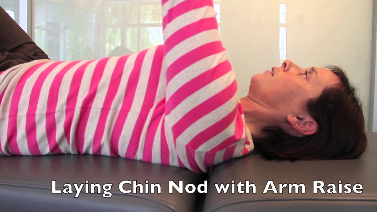 Laying Chin Nod with Arm Raise - YouTube