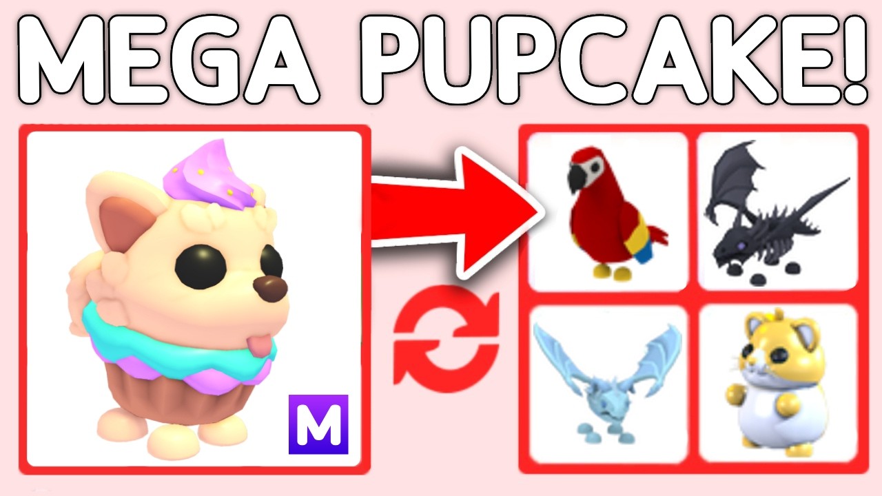 Trading MEGA PUPCAKE In Adopt Me! Roblox - YouTube