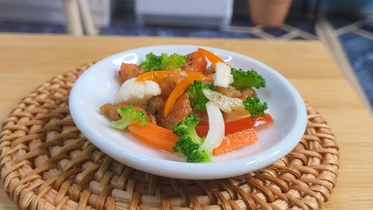 Delicious Miniature salmon bites with vegetables || Miniature real ...