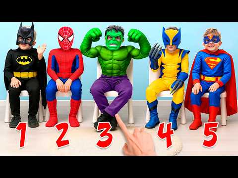 Eva and her Superhero Friends are learning numbers