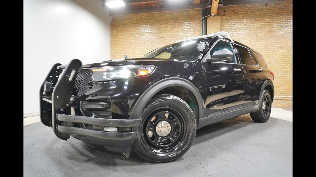 2021 Ford Explorer AWD PIU Hybrid, Black, Red/Blue Lightbar and LED ...