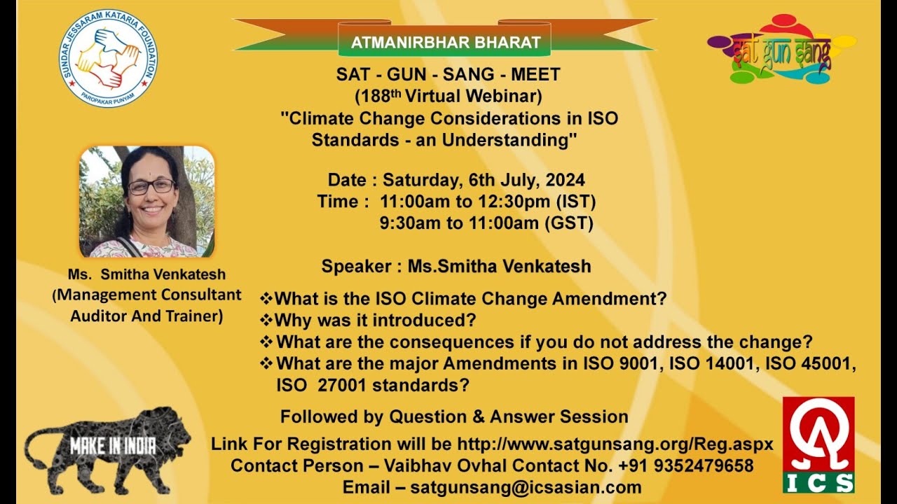 Climate Change Consideration in ISO Standards an Understanding - YouTube
