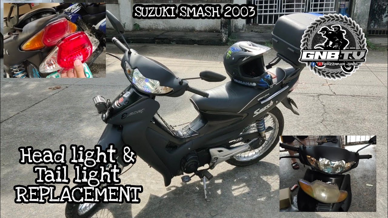 SUZUKI SMASH 2003 (OLD) Tail light & Head light REPLACEMENT (CALOOCAN ...