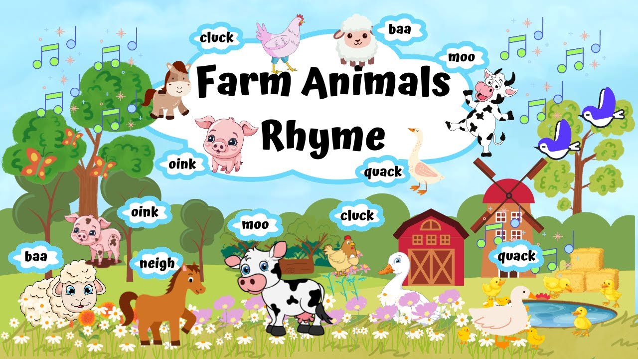 farm animals rhyme | nursery rhymes | animals songs |@cocomelon-nursery ...