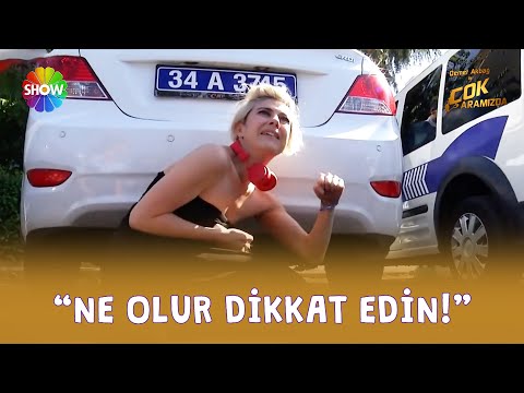 Gözde Kansu korkudan arabanın altına girdi! | Demet Akbağ ile Çok Aramızda