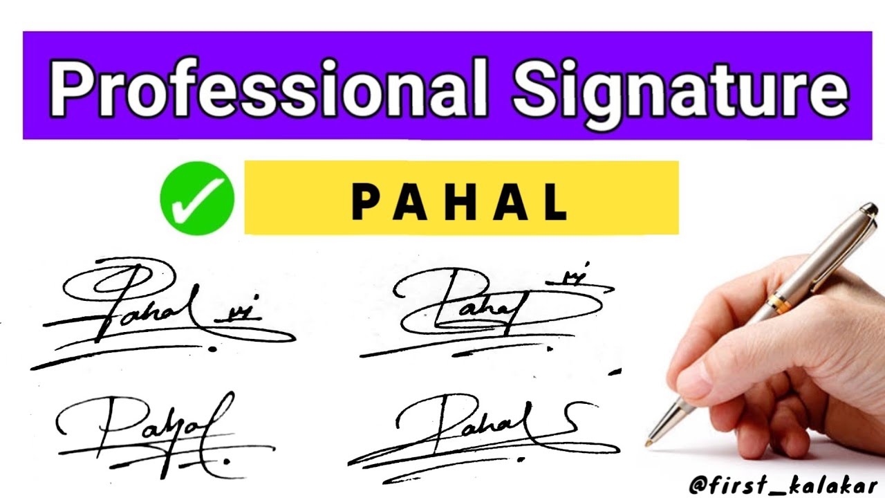 Pahal name signature style | Pahal signature | P letter signature style ...