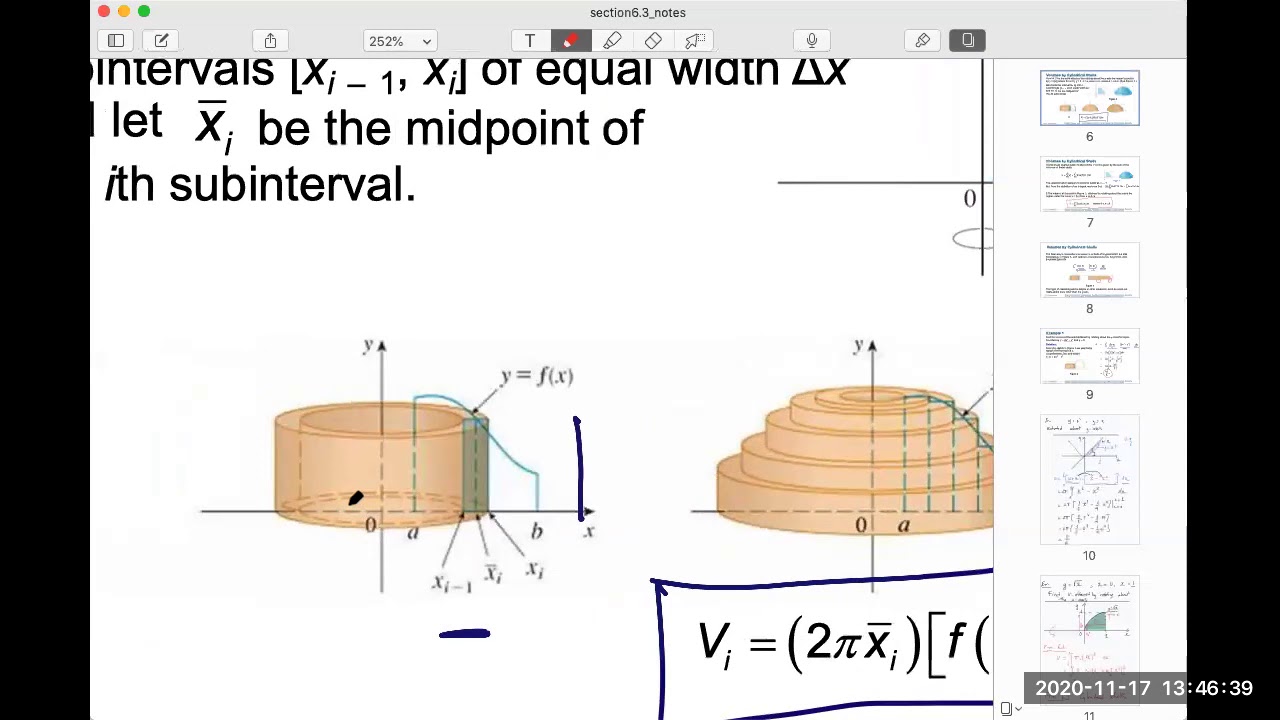Section 6 3 Volumes by Cylindrical Shells part 2 - YouTube