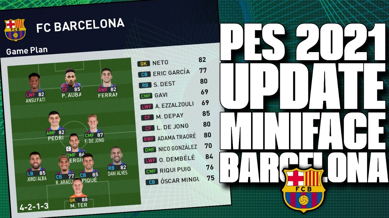 MINIFACES UPDATE BARCELONA SIDER VERSION! - PES 2021 - YouTube