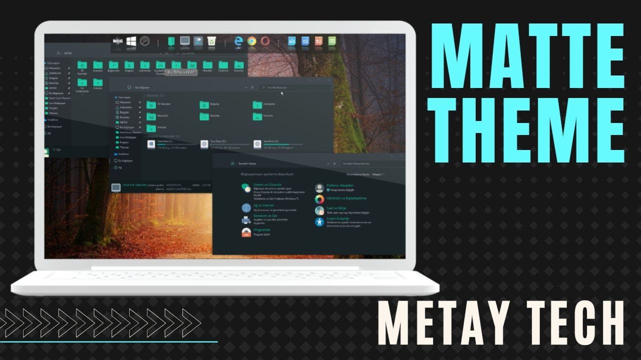Windows 10 Tema Nasıl Yüklenir / Matte Theme [2022] - YouTube