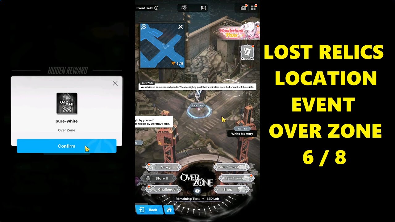 🔍6/8 Lost Relics Location at Event Over Zone | GODDESS OF VICTORY ...