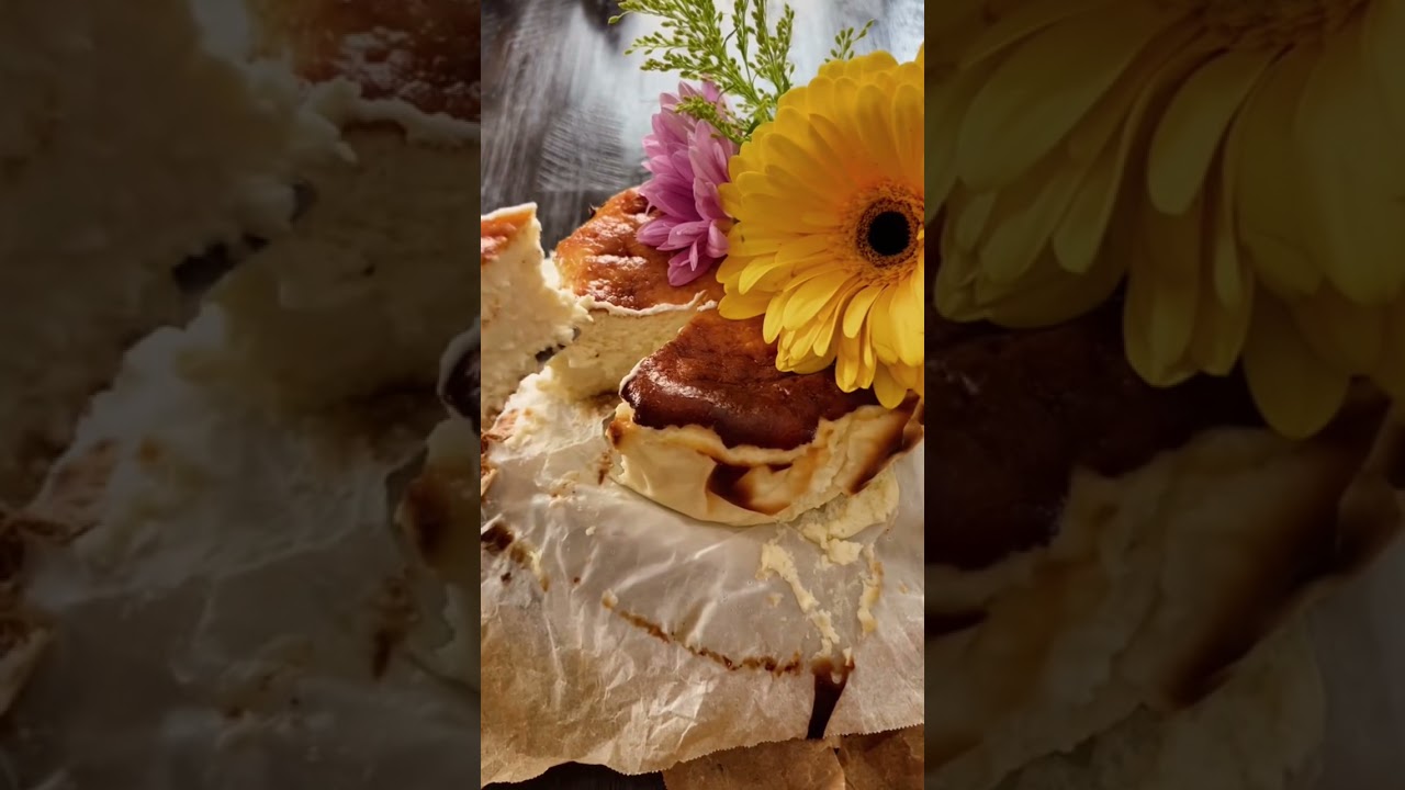 Basque Cheesecake (Recipe by Hanbit Cho) 😋 #youtubeshorts #shorts - YouTube