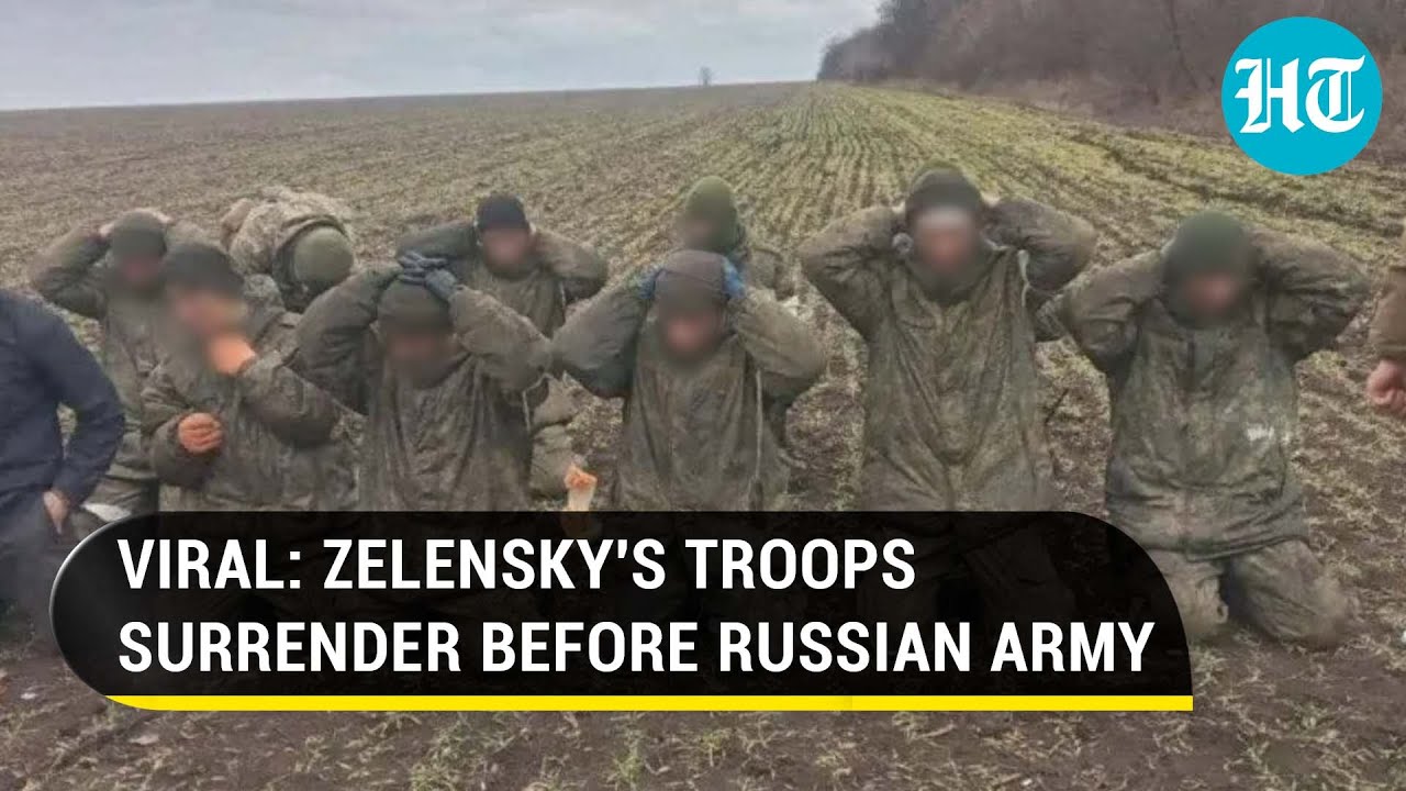 Ukrainian Troops Cornered By Russian Army Surrender; Video Goes Viral ...