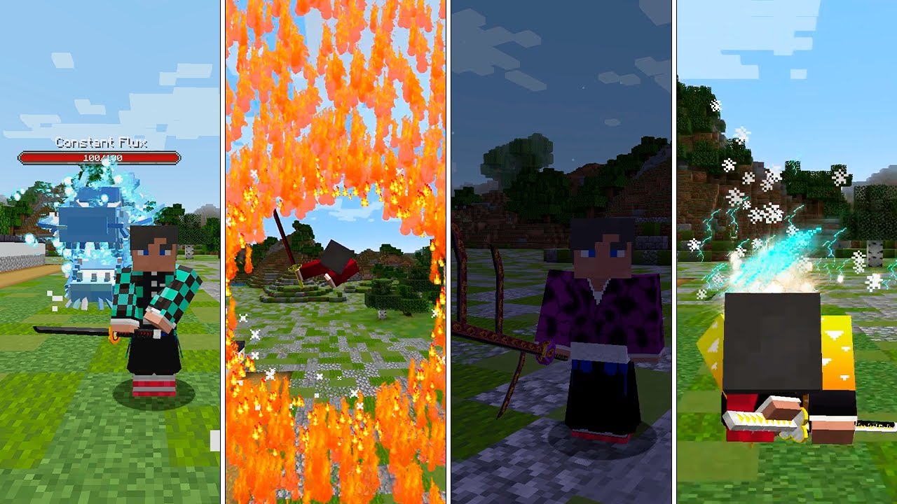 EVERY Breathing Style and Blood Demon Art in Demon Slayer Minecraft Mod ...
