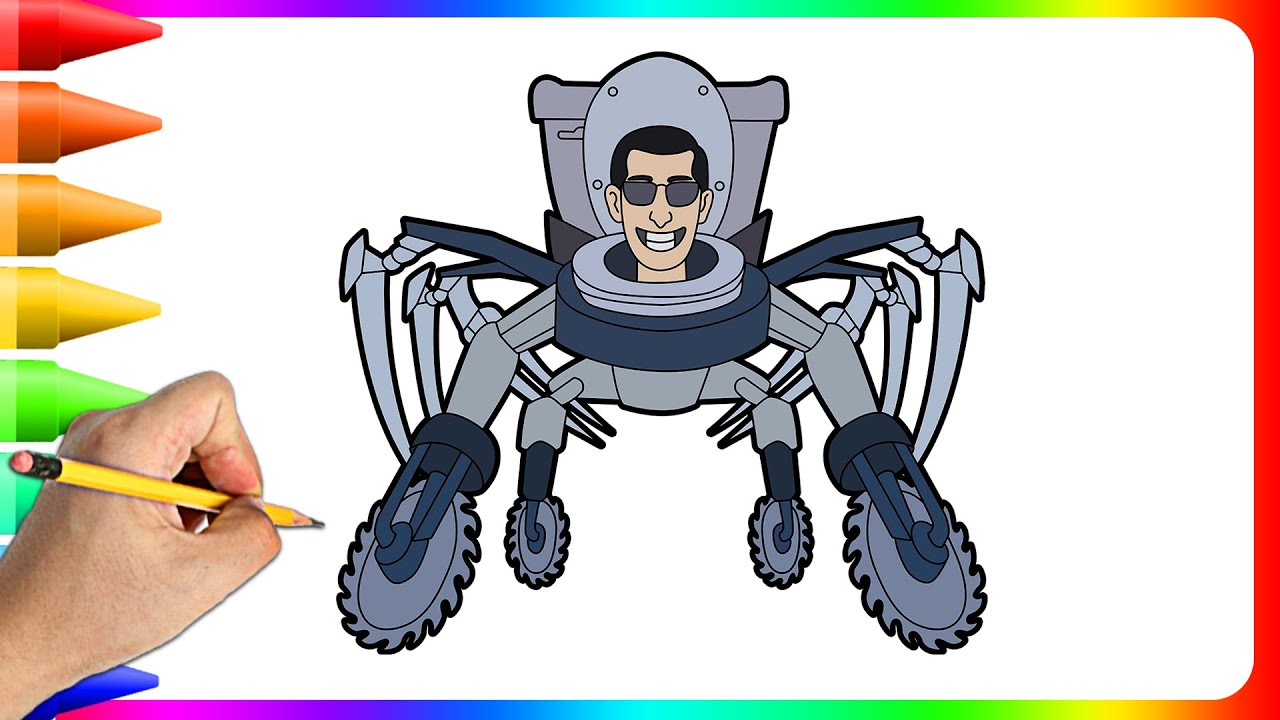 Easy Draw Quad Buzzsaw Strider in skibidi toilet - YouTube