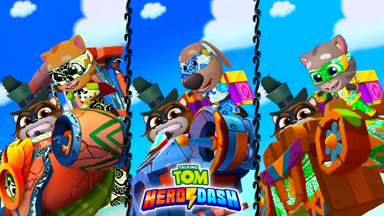 Talking Tom Hero Dash - New Suit Skin, Hero Ginger, Hero Ben, Hero Tom ...