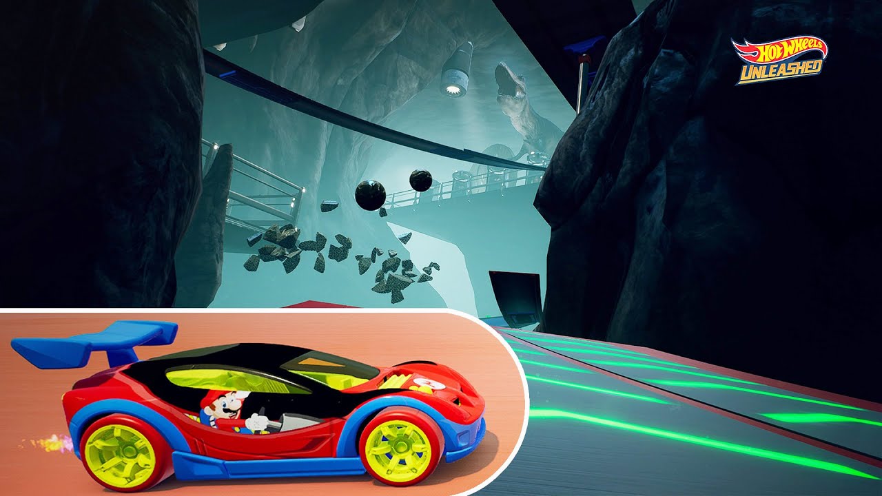 Mario driving Synkro on Rockfall Rodeo custom track - YouTube