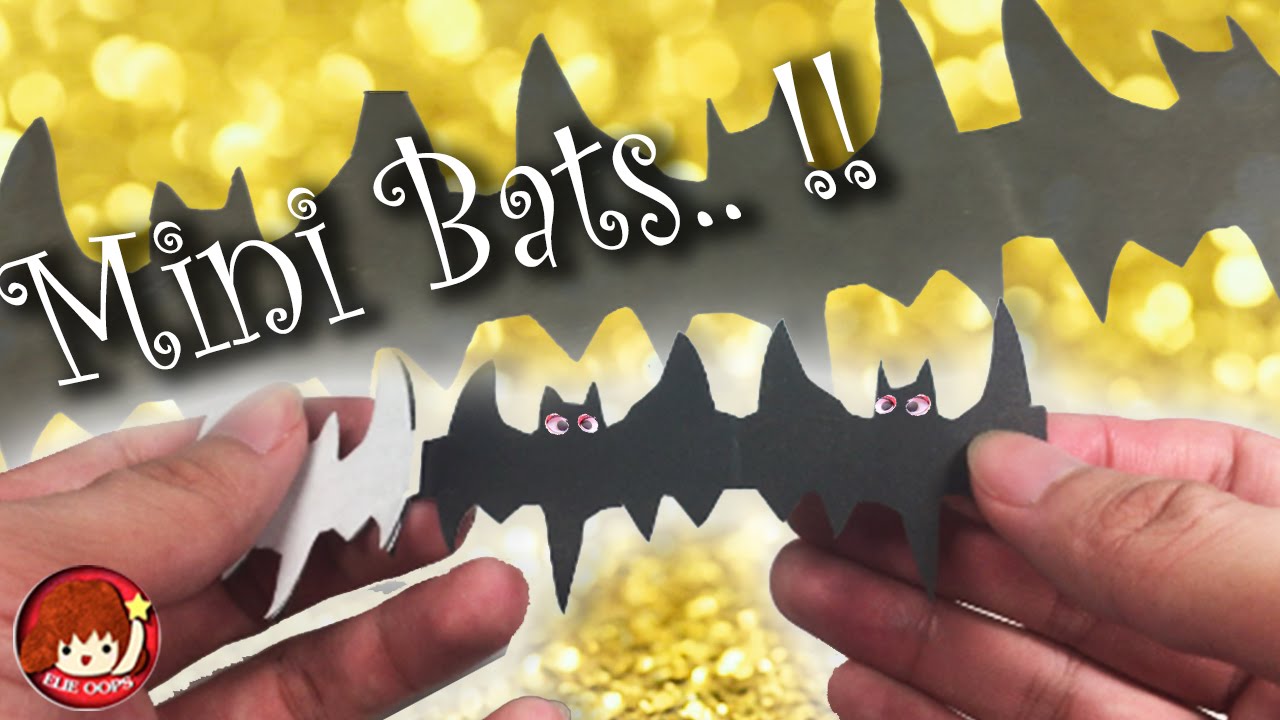 How to make Bats Paper Chain - For Halloween - Elieoops - YouTube