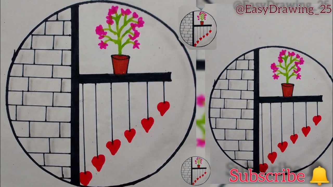 Pencil drawing in circle step by step || Nice & easy circle drawing 😍 ...