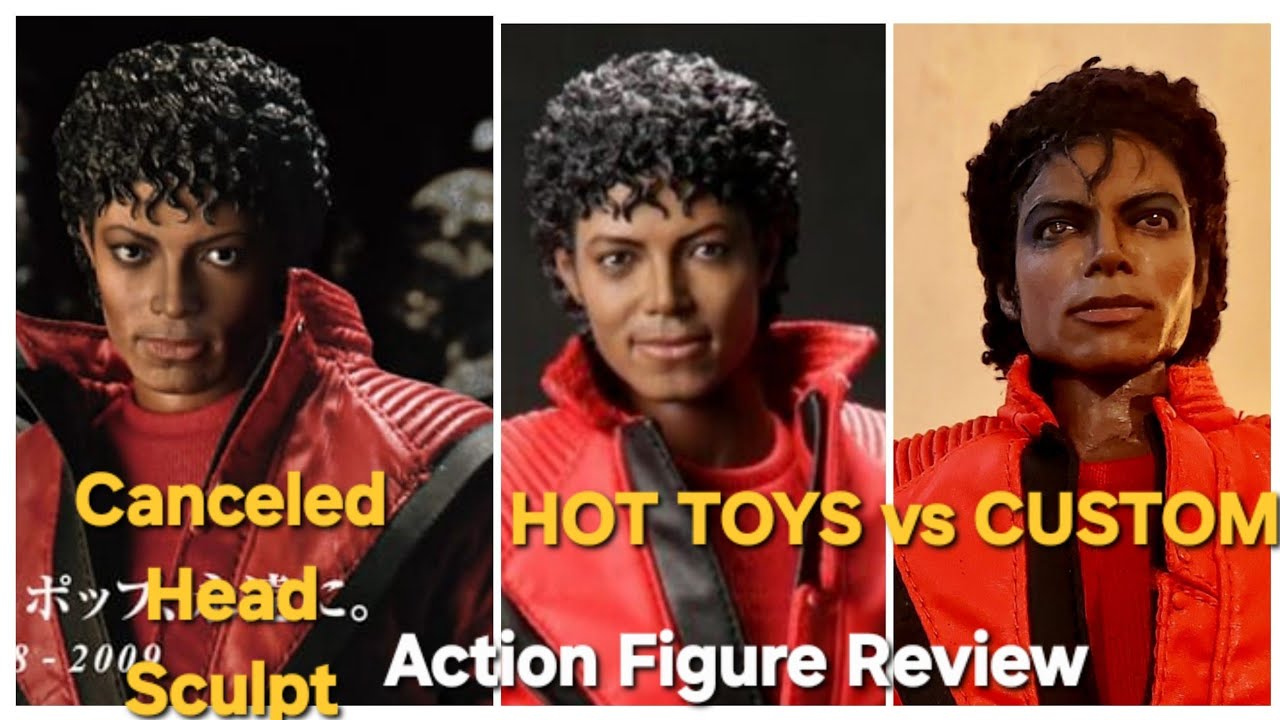 Michael Jackson Hot Toys Thriller Custom head sculpt Toy Review Action ...