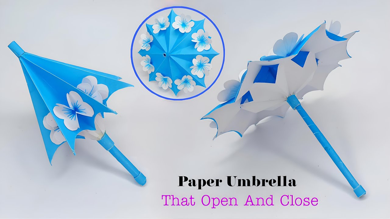 How To Make a Paper Umbrella That Open And Close | Origami Umbrella ...