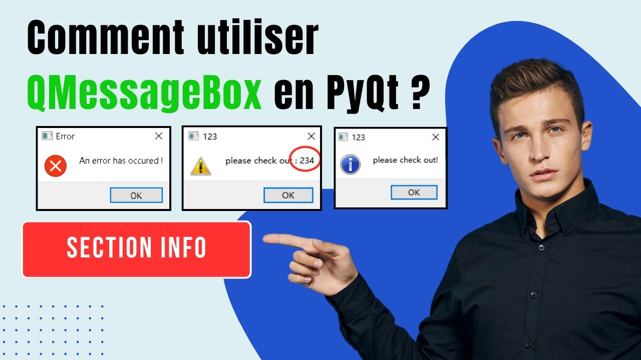 Utiliser QMessageBox en PyQt pour gérer les messages et alertes ! - YouTube