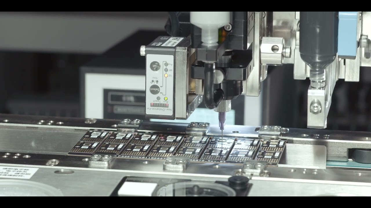 Dam and fill con MYD10C per conformal coating PCB - YouTube