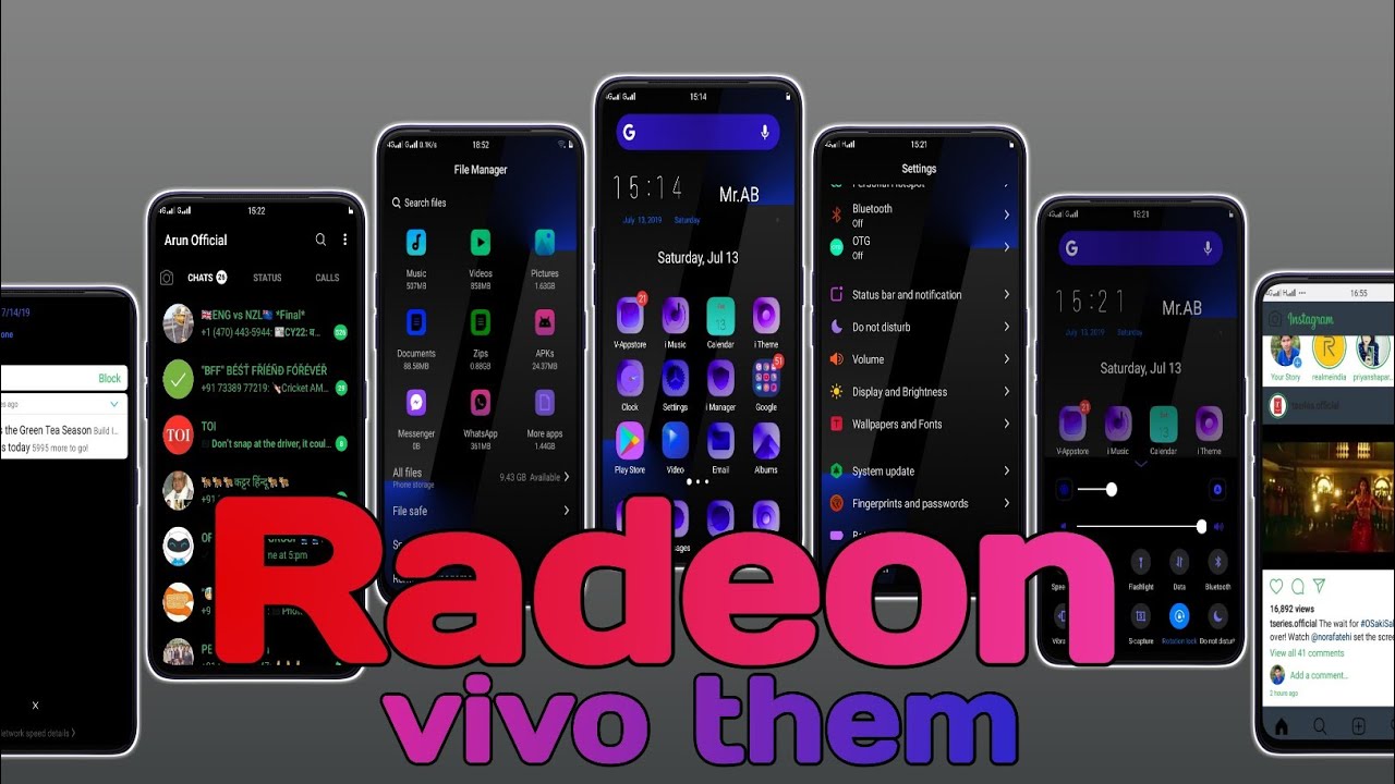 Radeon Theme for All ViVO Phones (Dark Theme) || By Arun Official ...