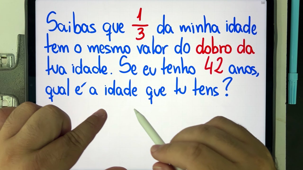 QUAL É A TUA IDADE? Você consegue resolver o PROBLEMA DA IDADE? - YouTube