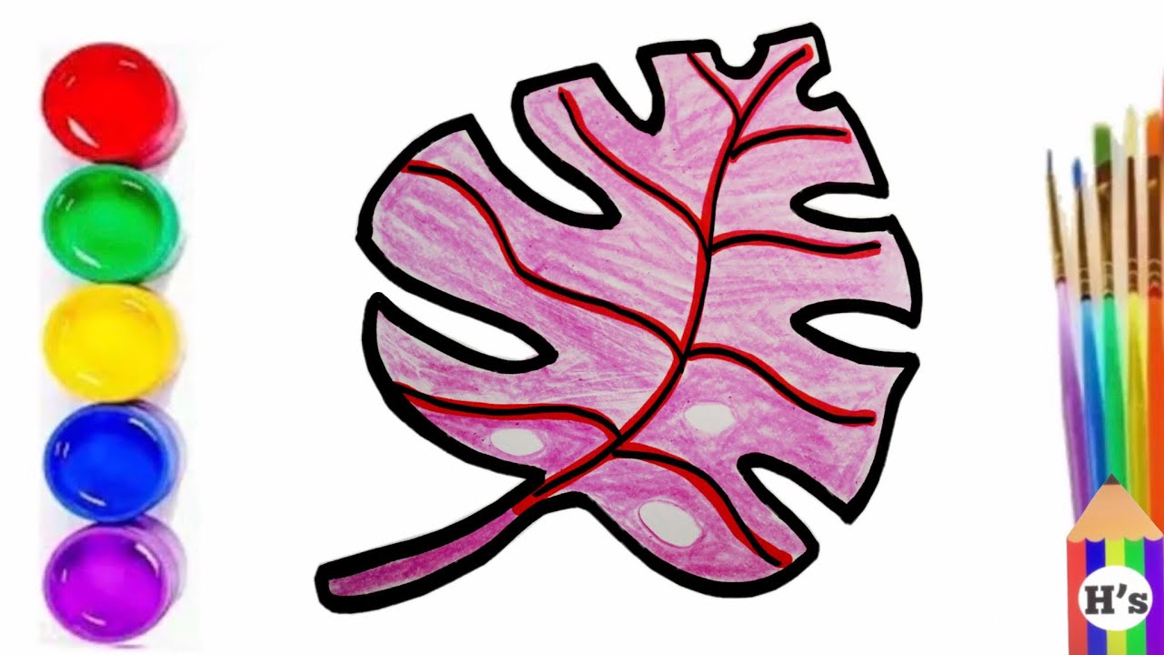 How To Draw a Cute Pink Leaf - YouTube