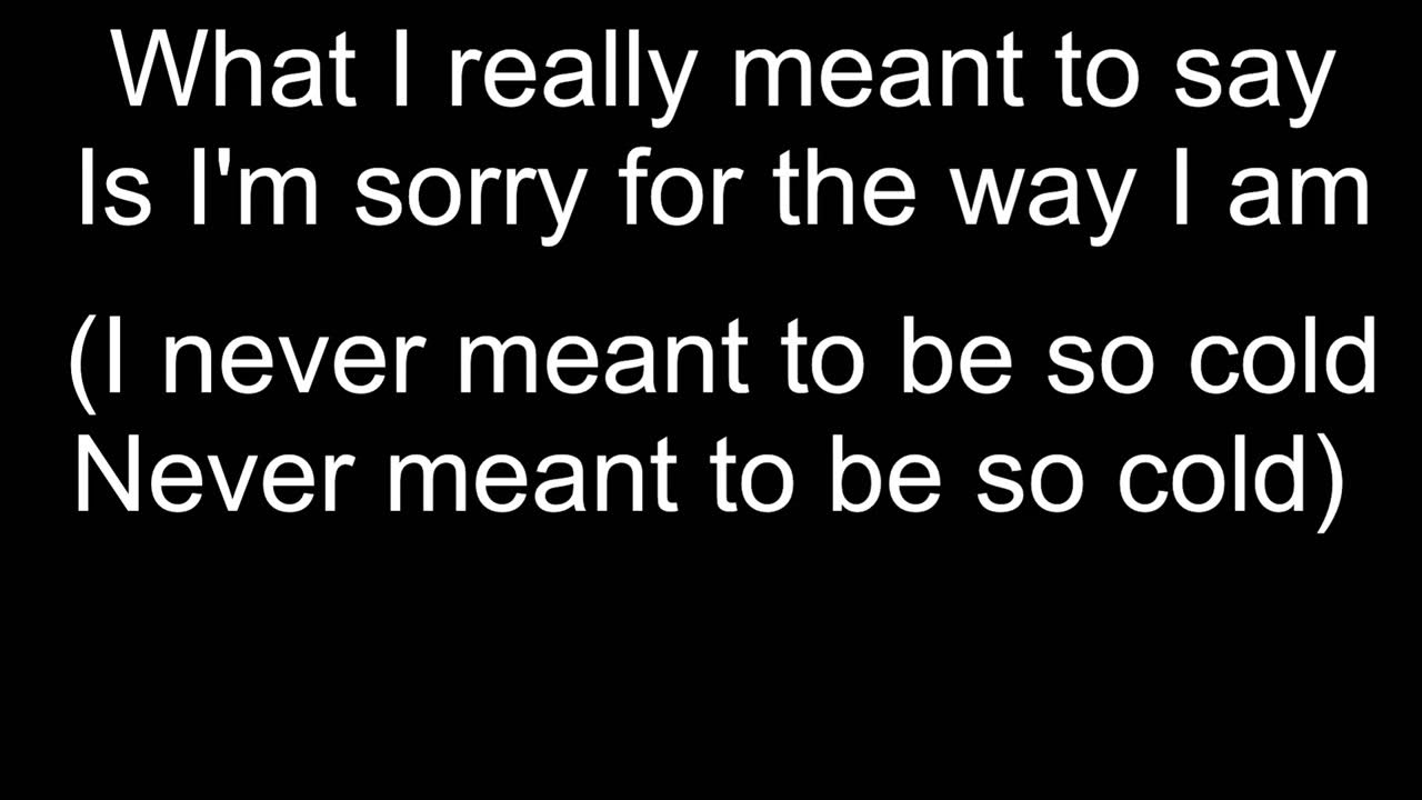 Cold Crossfade with Lyrics - YouTube