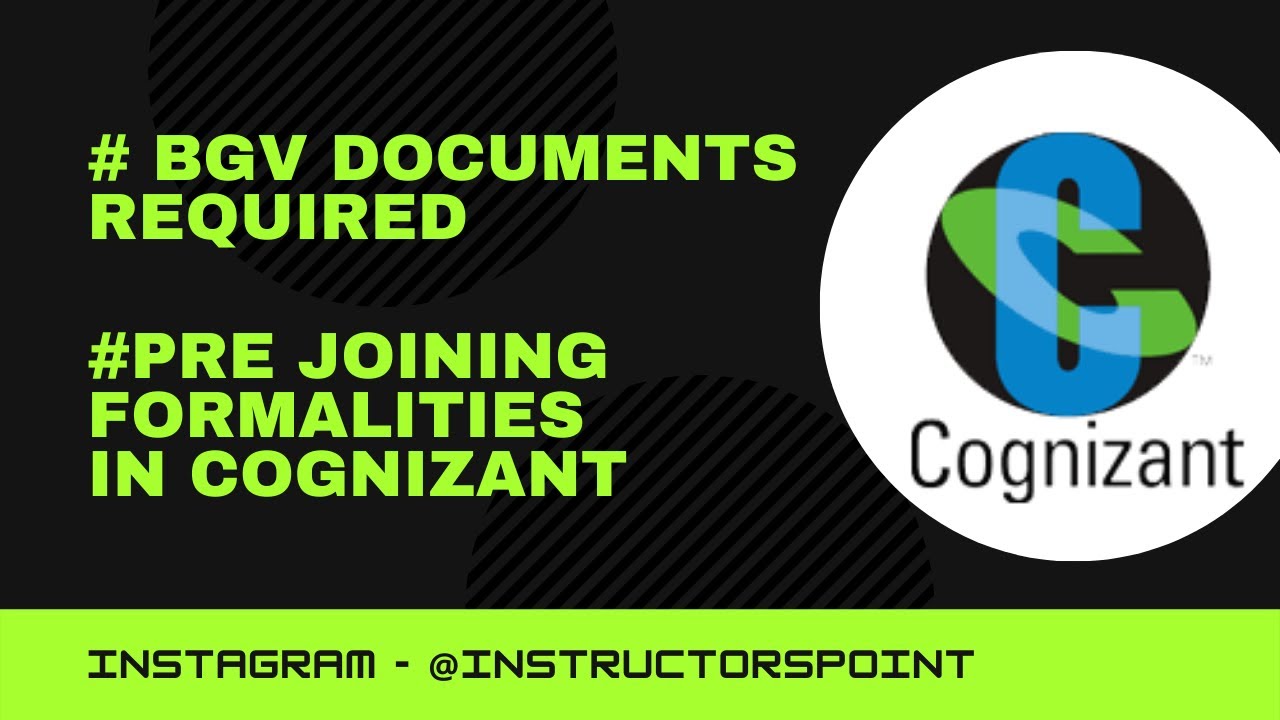 Background Verification In Cognizant Required Documents Pre joining Formalities YouTube background-verification-in-cognizant-required-documents-pre-joining-formalities-youtube