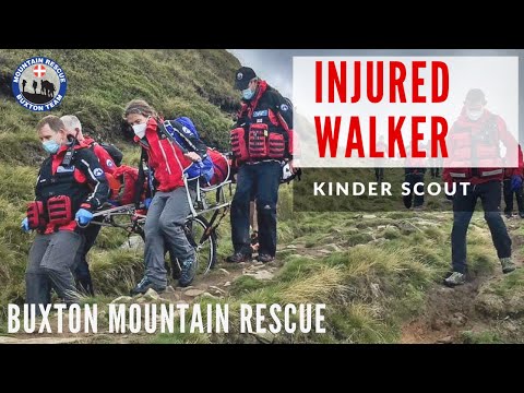 Casualty EVACUATION |  Injured walker | Kinder Scout | Edale