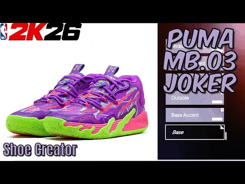 How To MAKE Puma MB.03 "Joker" In NBA 2K26 - Shoe Creator - YouTube