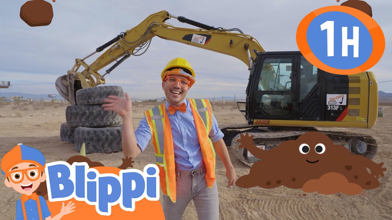 The Excavator Song | Blippi | Kids Songs | Moonbug Kids - YouTube